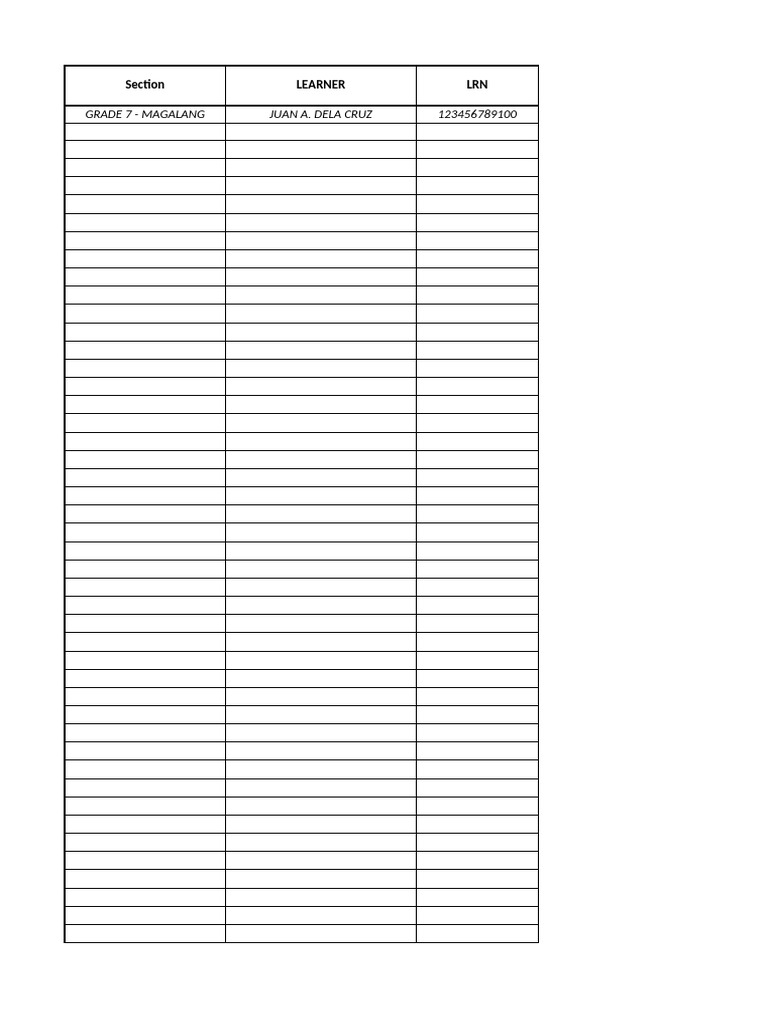 Student ID Form | PDF