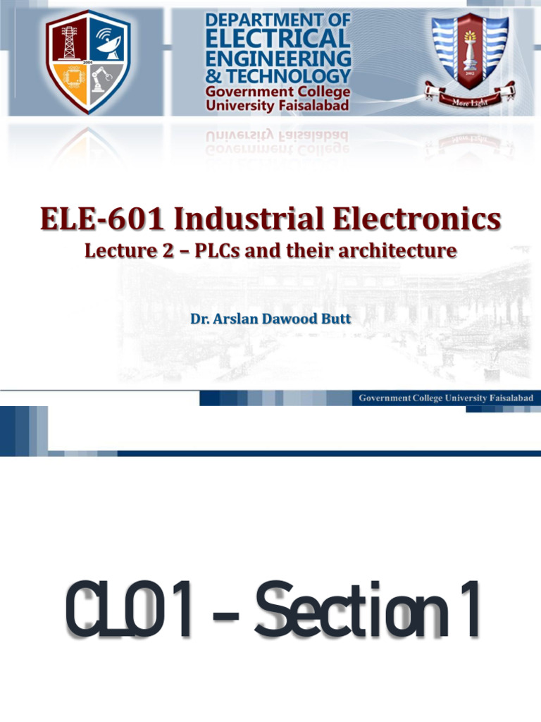 Lecture 2 - PLCs and Their Architecture | PDF | Programmable Logic Controller | Relay