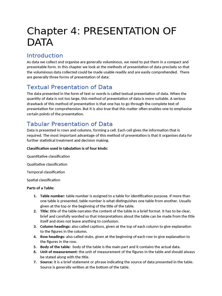 STATISTICS - Chapter 4 - Presentation of Data | PDF | Histogram | Area