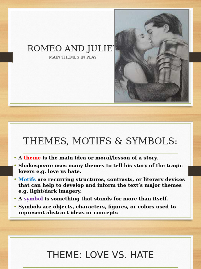 Key Themes and Symbols in Romeo and Juliet | PDF | Characters In Romeo ...