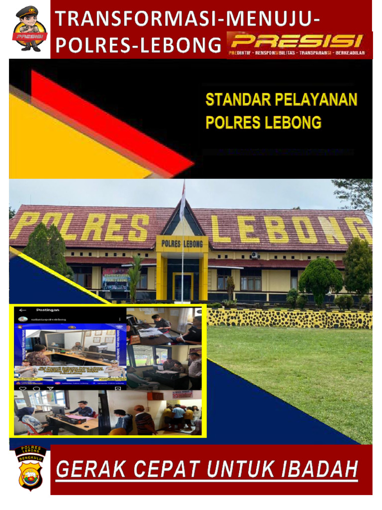 Kep Dan Buku Standar Pelayanan Polres Lebong | PDF | Pengelolaan Keuangan & Uang | Ilmu Sosial
