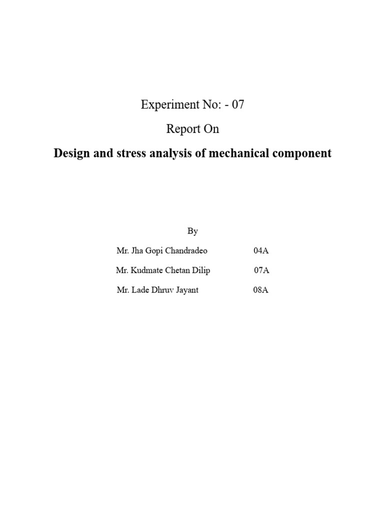 Experiment NO 7 | PDF | Finite Element Method | Stress (Mechanics)