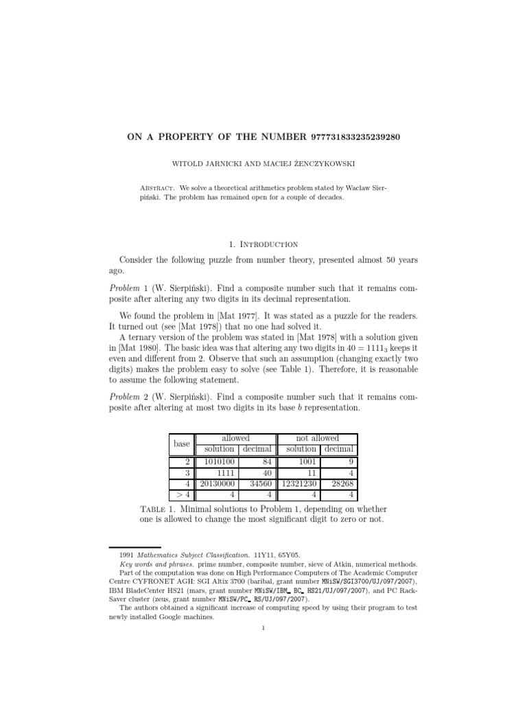 Solving Sierpiński's Composite Number Problem | PDF | Numbers | Mathematics