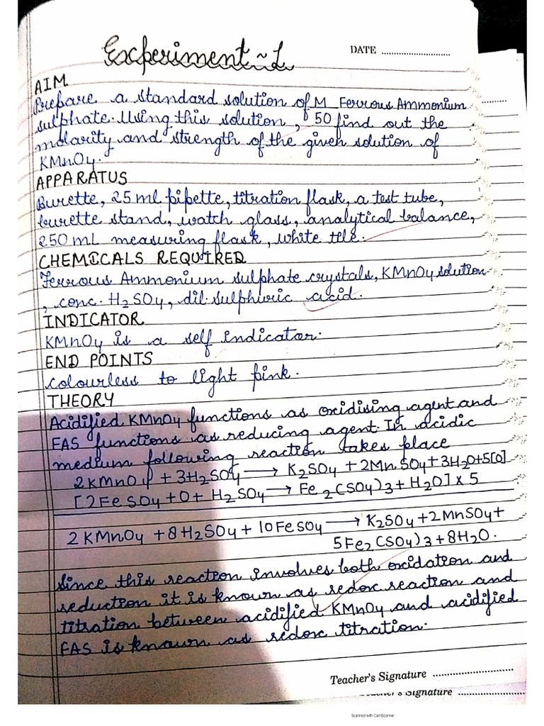 Practical Experiment 12TH Chemistry. | PDF