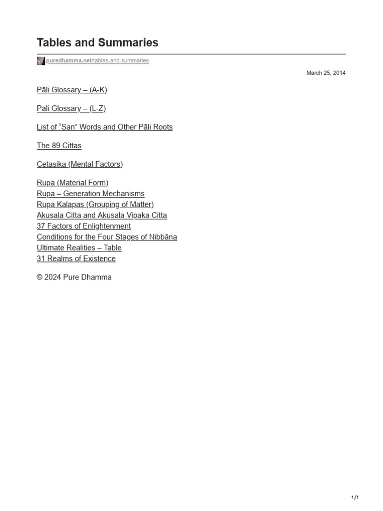 Tables and Summaries | PDF | Foreign Language Studies