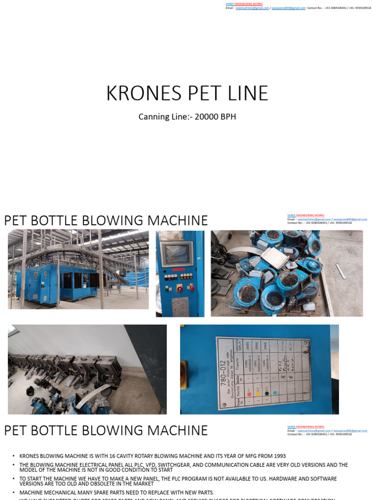 Krones Pet Line Presantation | PDF | Technology & Engineering