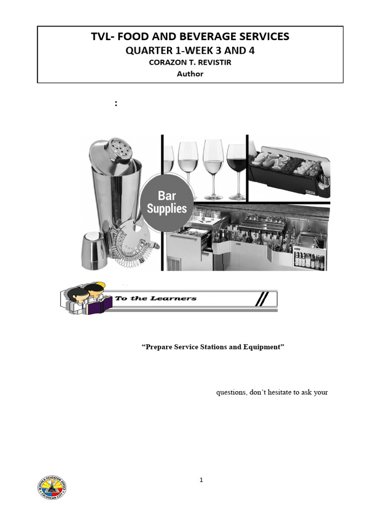 Weeks 3 & 4 Q1 FBS | PDF | Tableware | Spoon