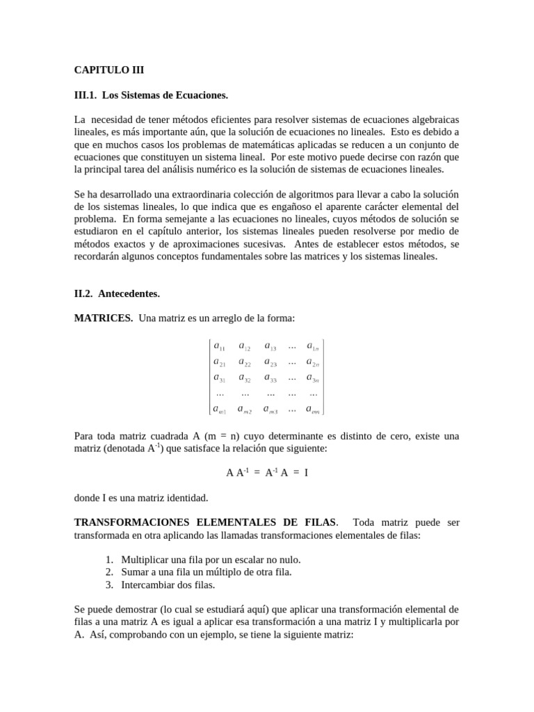 Capitulo Iii | PDF | Matriz (Matemáticas) | Linealidad