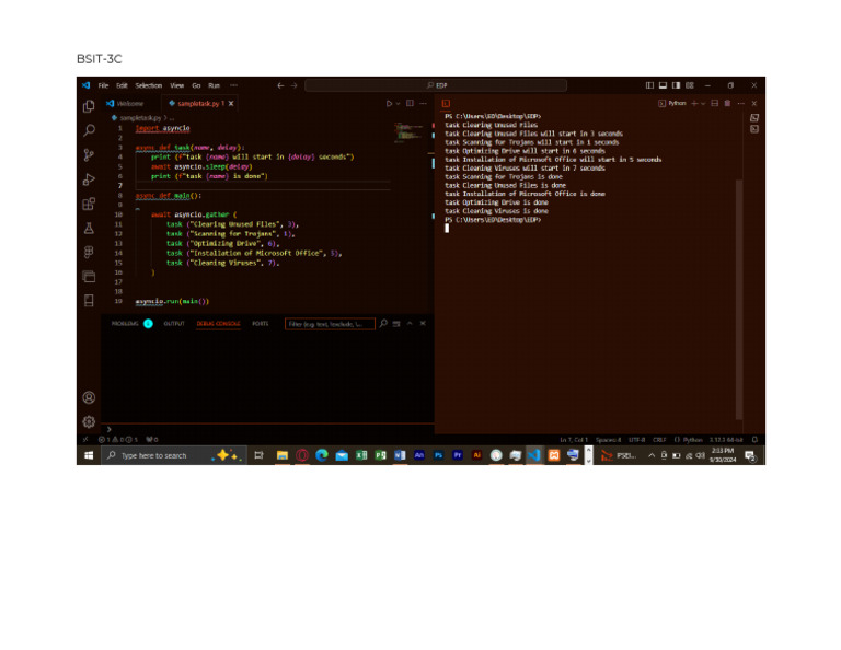 Fordan, Bsit3c Asyncio | PDF