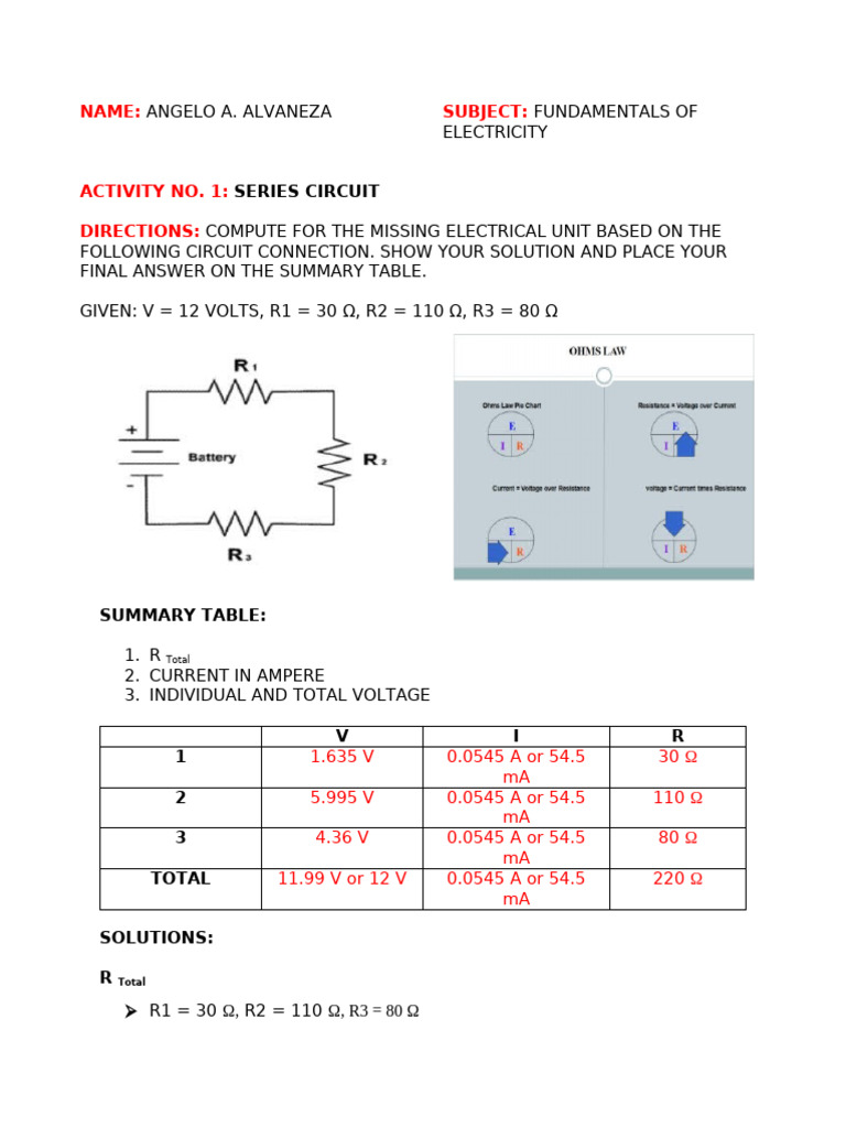 Act. 1 Electrical | PDF | Teaching Methods & Materials