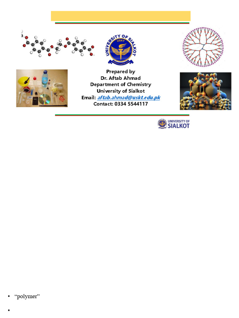Lecture 1. Introduction To Polymers PDF | PDF | Polymers | Polymerization