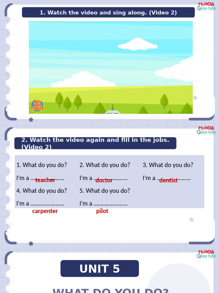 Unit 5. What Do You Do | PDF | Applied Linguistics | Foodservice