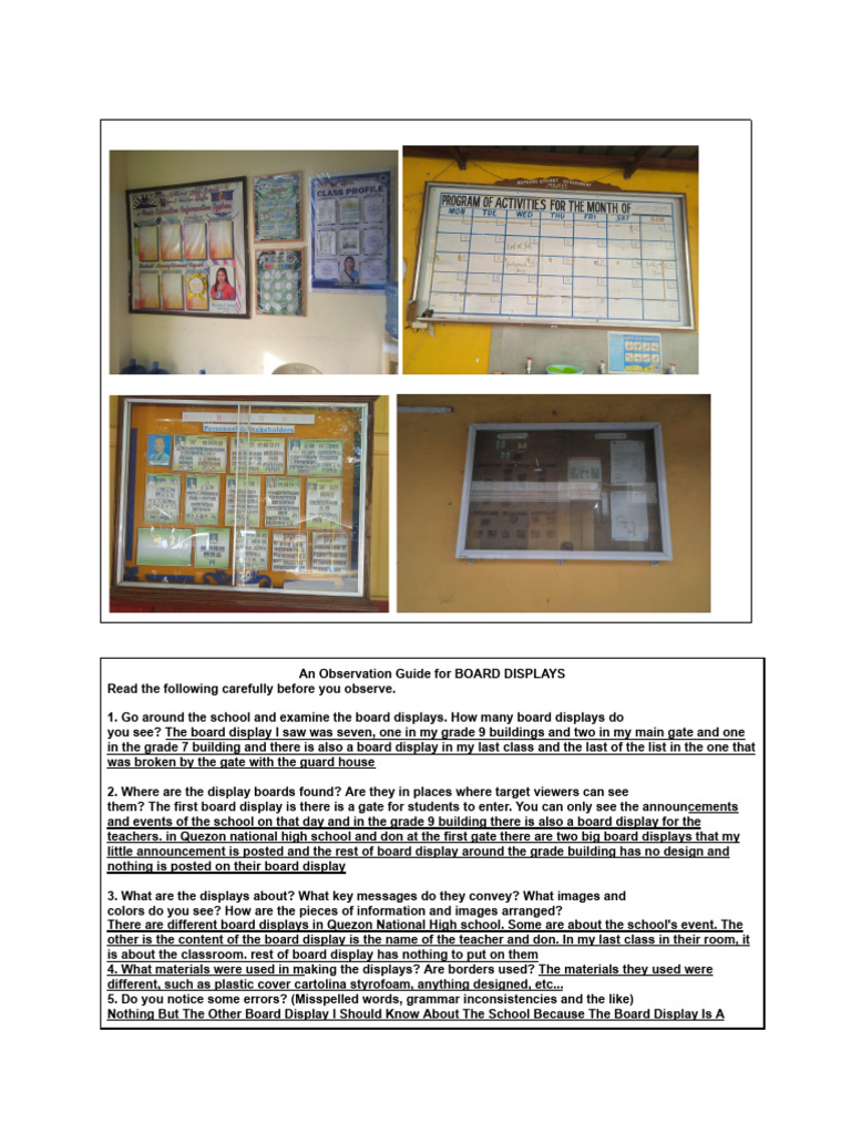 Classroom Facilities Matrix-3 | PDF
