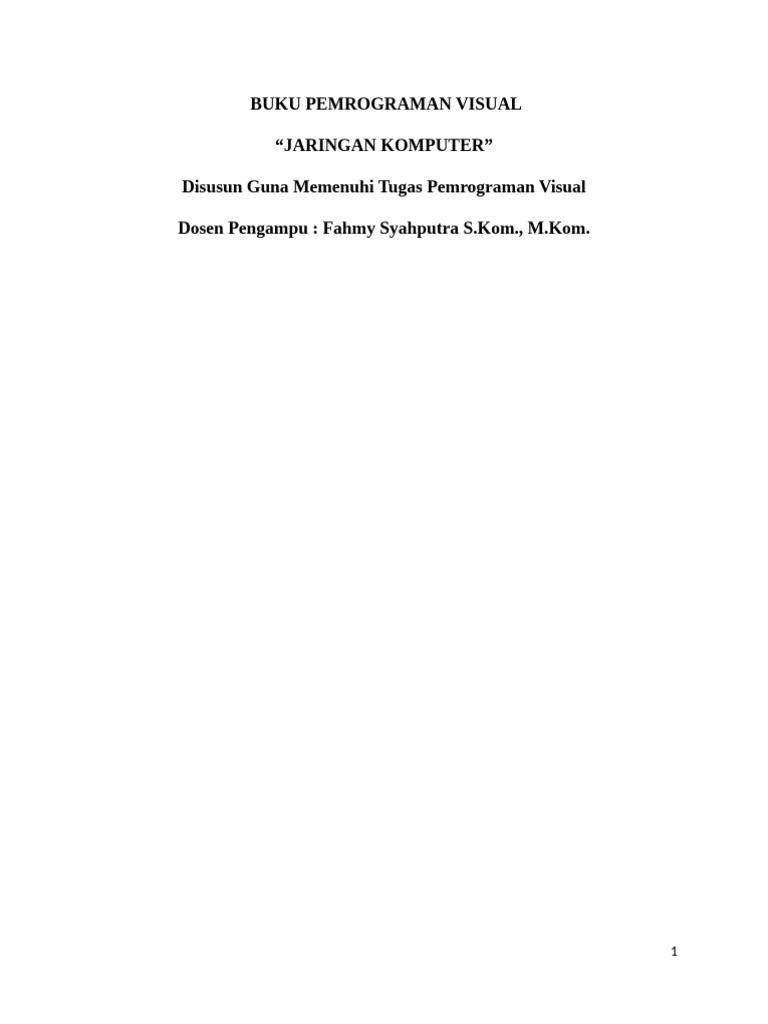 Buku Visual Pemograman 4 | PDF | Seni | Komputer