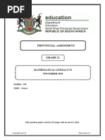 Mathematical Literacy Maths LIT NSC P1 QP Sept 2022 Eng | PDF | Value ...