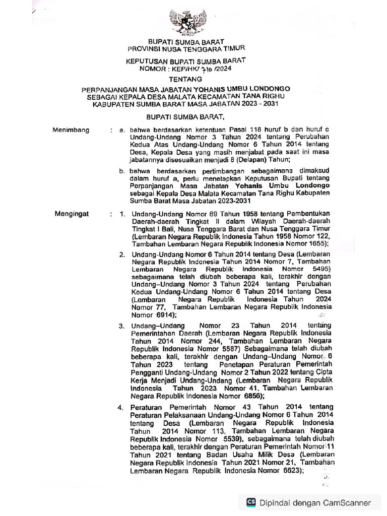 SK Kades Malata | PDF