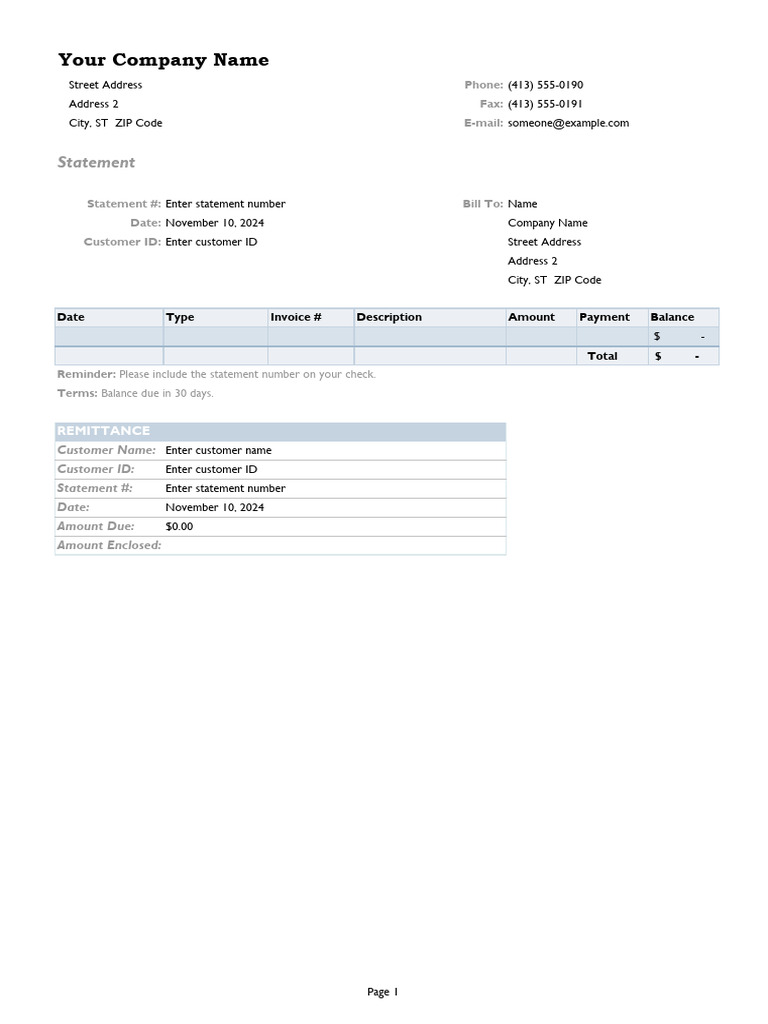 Billing Statement 1 | PDF