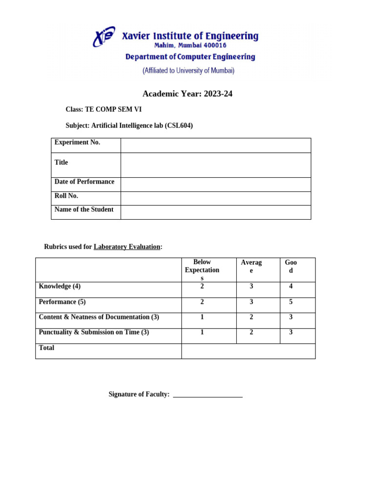 Experiment First Page - CCL | PDF