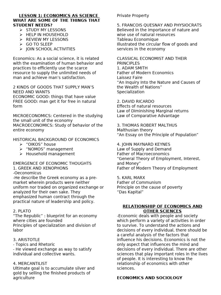 Understanding Economics as a Social Science | PDF | Economics | Hypothesis