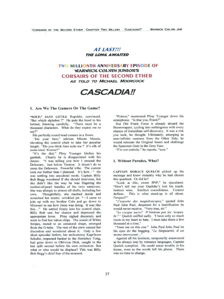 Michael Moorcock - Cascadia | PDF