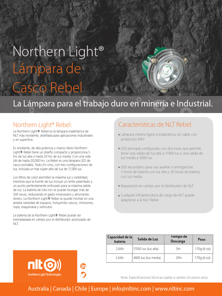NLT Rebel Data Sheet v2 - ESP 1 | PDF | Diodo emisor de luz | Ingenieria Eléctrica