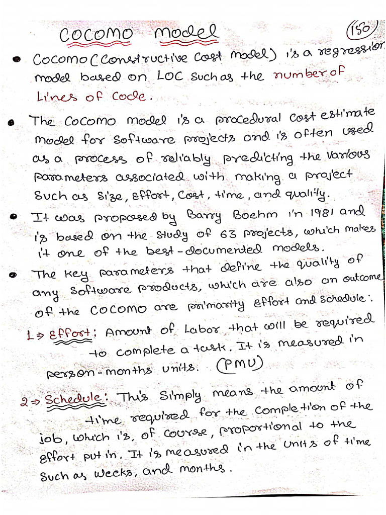Cocomo Model SE | PDF