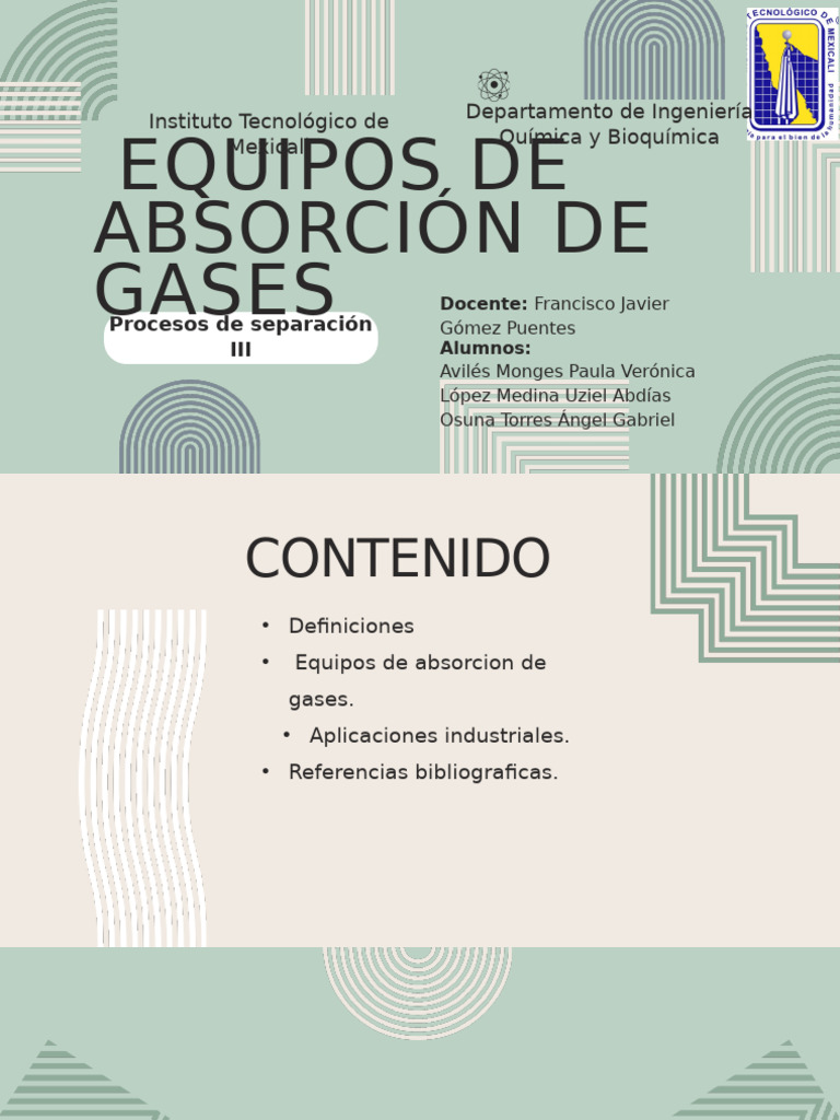 Absorción de Gases | PDF | Absorción (Química) | Gases