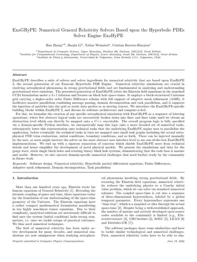Exagrype: Numerical General Relativity Solvers Based Upon The ...