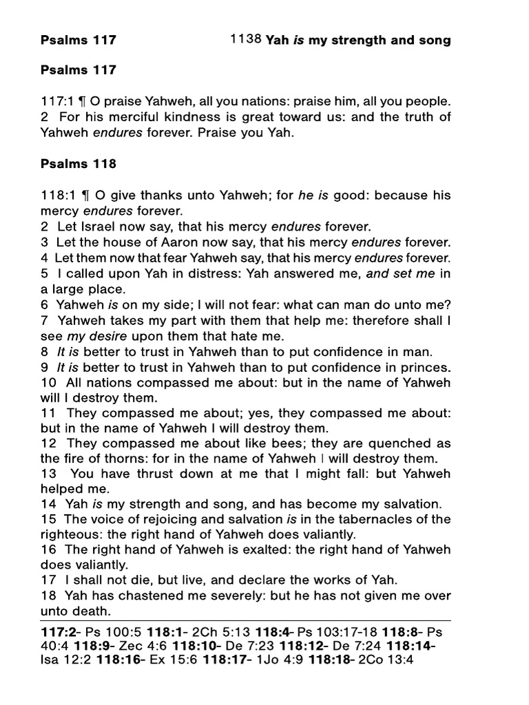 Ps118 Large Print | PDF