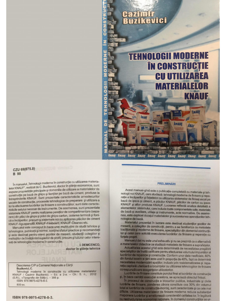 Tehnologii Moderne in Constructie Cu Utilizarea Materialelor Knauf 1 | PDF