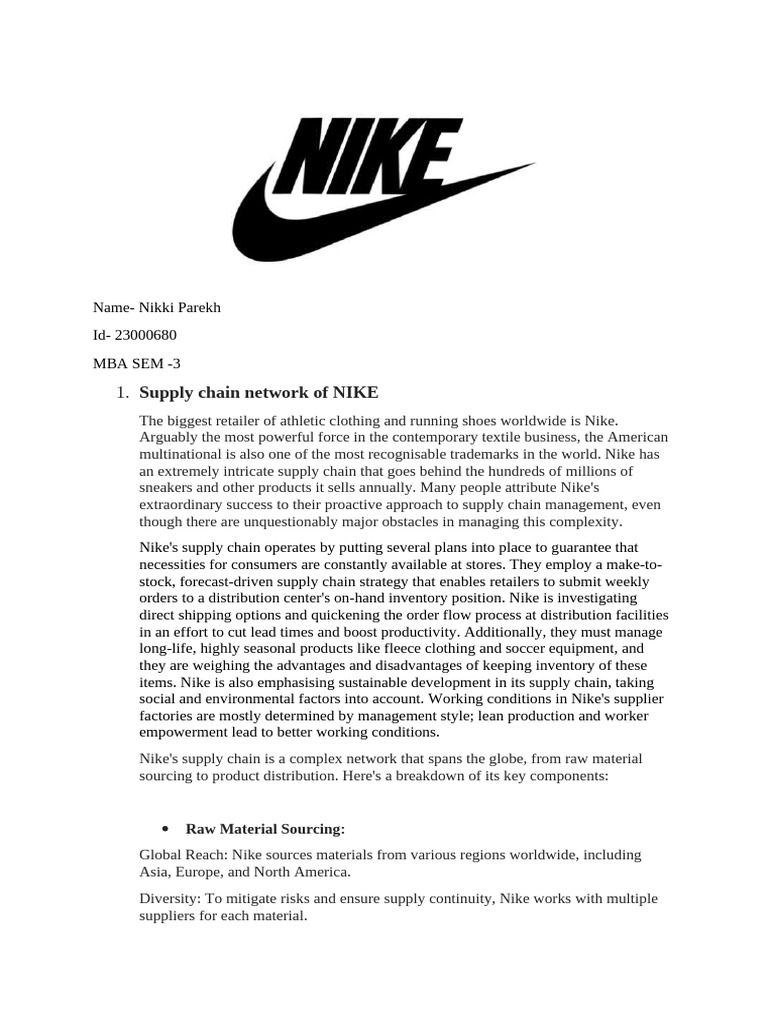 SCM 23000680 | PDF | Nike | Supply Chain