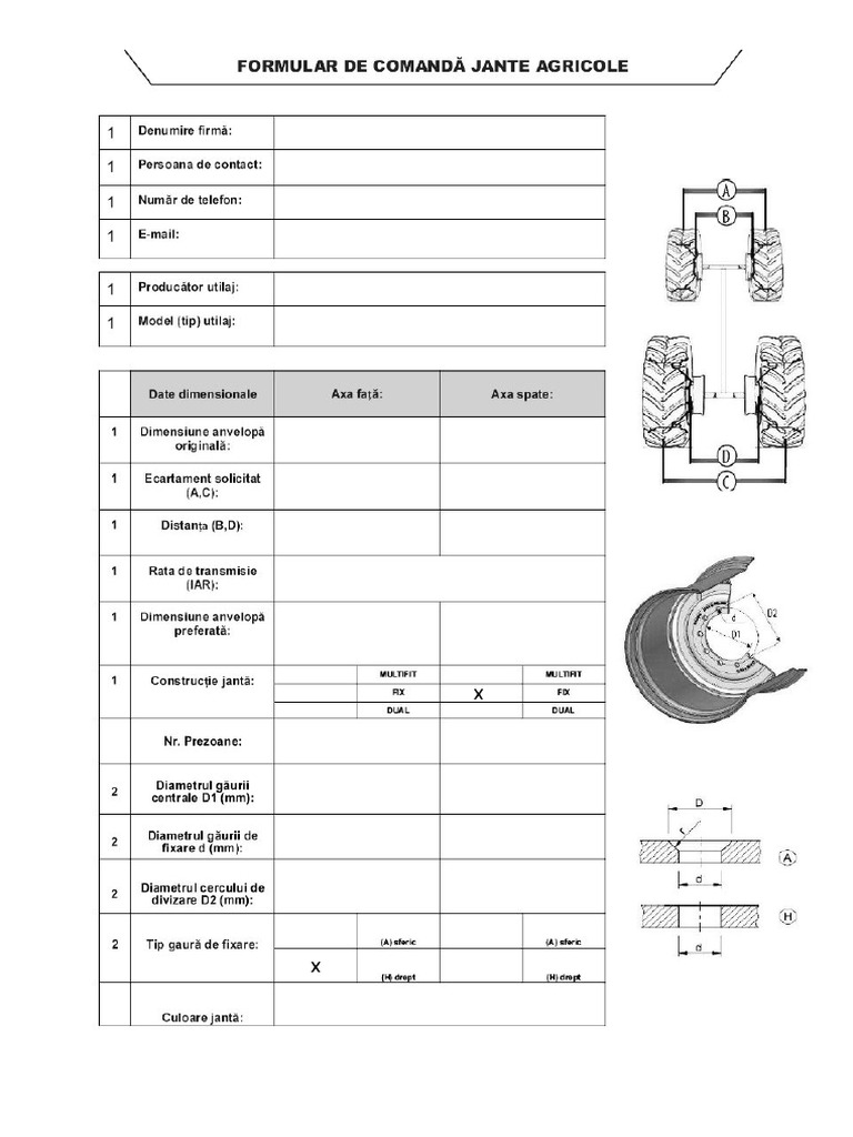Formular Comanda Roti Tehnologice | PDF