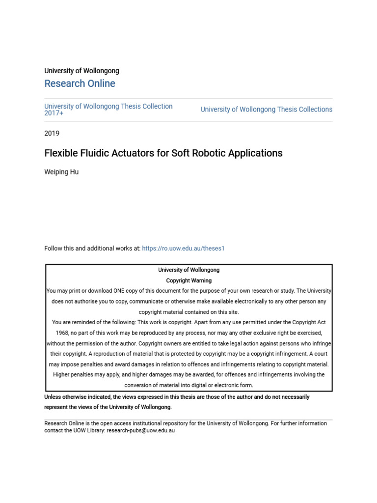 Flexible Fluidic Actuators For Soft Robotic Applications | PDF ...