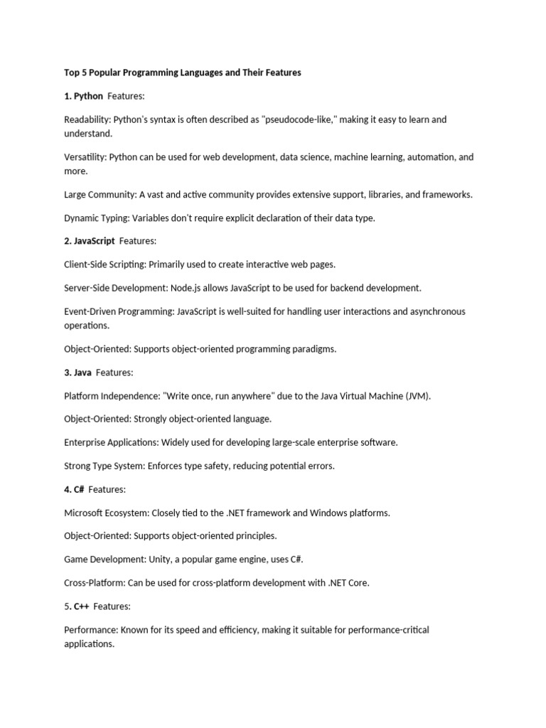 Top 5 Popular P Wps Office Pdf C Sharp Programming Language Object Oriented Programming