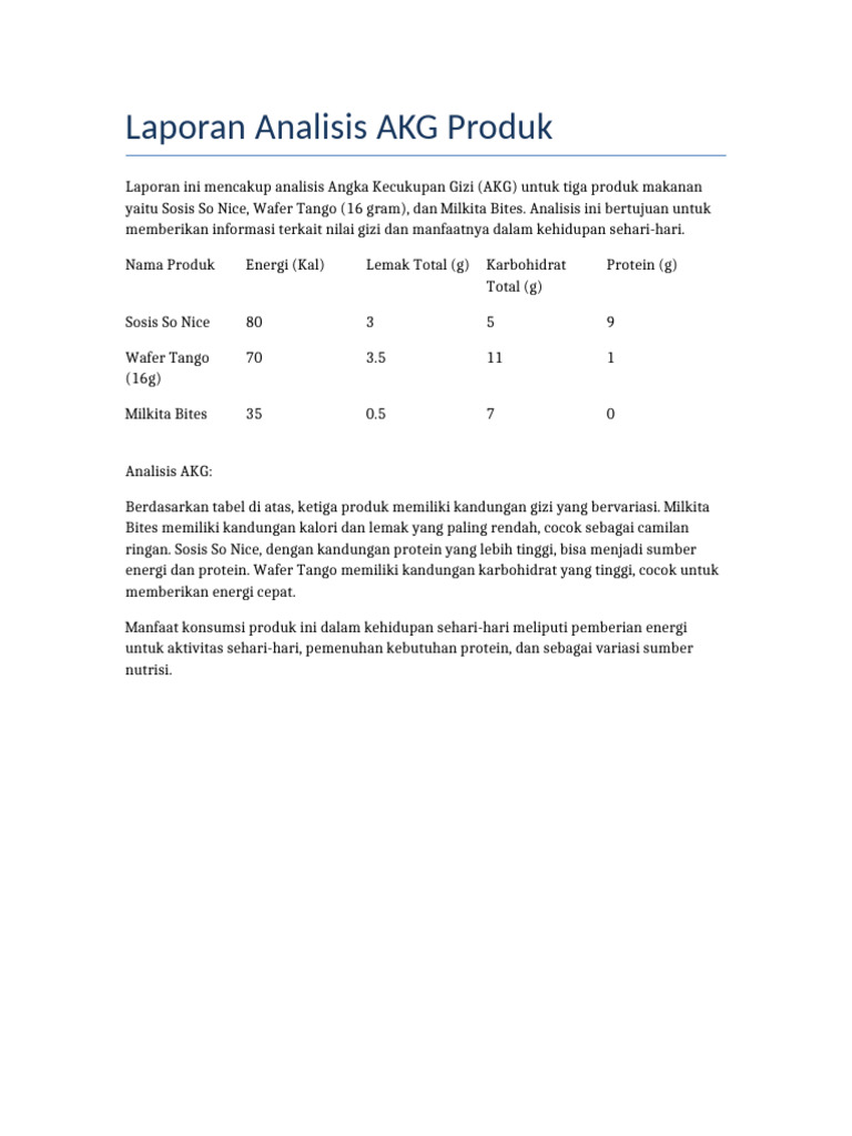 Analisis - AKG - Produk GPT | PDF