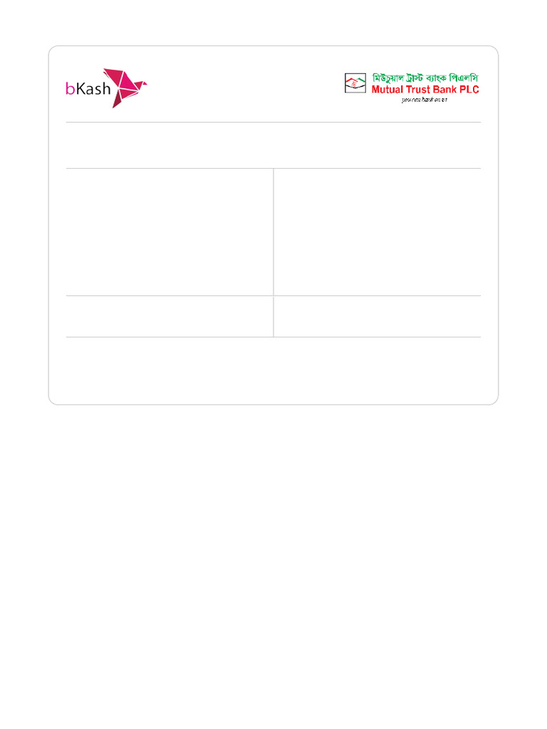 bKash Payment Receipt Sample | PDF