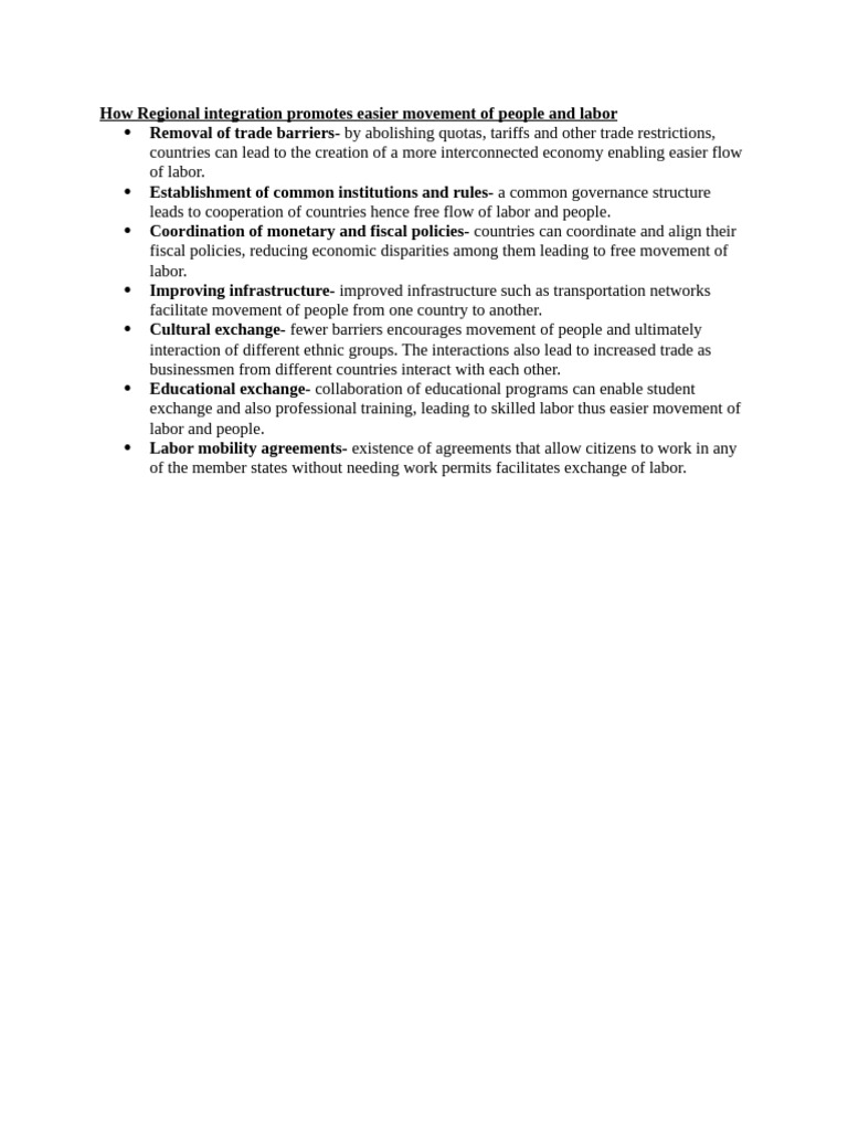 Easier Movement of People and Labor | PDF | Finance & Money Management ...