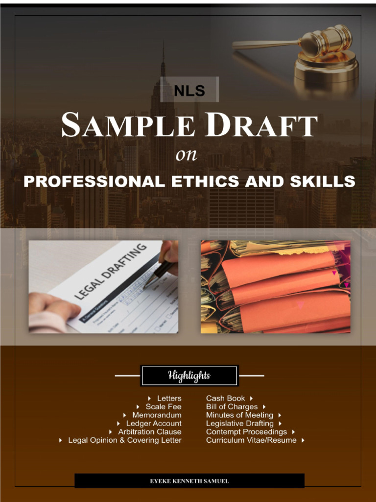 Drafts On Professional Ethics & Task | PDF | Lawyer | Memorandum
