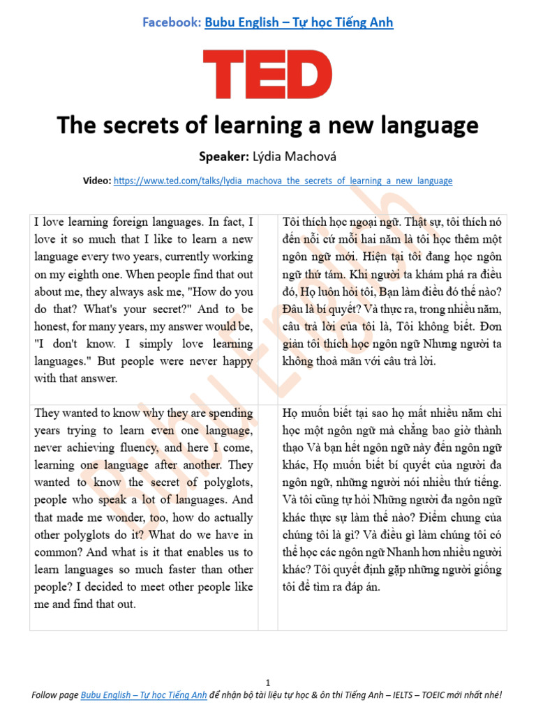 The secrets of learning a new language | PDF