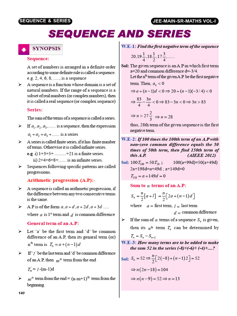 Sequences and Series | PDF | Sequence | Triangle