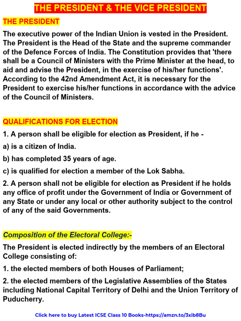 The President & The Vice President | PDF | Political Law ...
