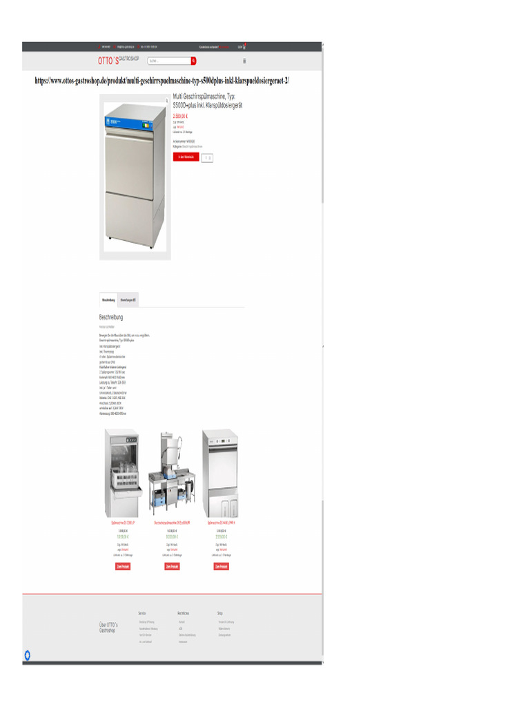 Multi Geschirrspülmaschine S500D+plus | PDF