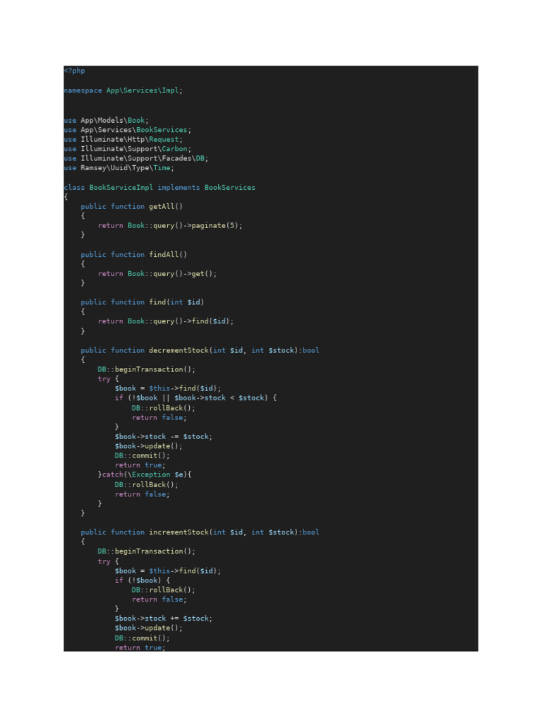 Contoh Kode Service Impl | PDF | Software Engineering | Computing