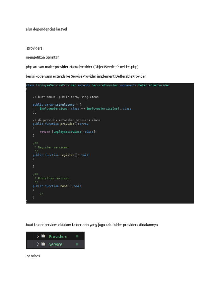 Alur Dependencies Laravel | PDF