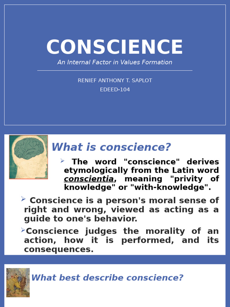 Internal Factor - CONSCIENCE | PDF | Conscience | Seven Deadly Sins