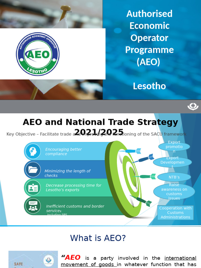 AEO Lesotho - Private Sector 13122023 Final | PDF | Regulatory Compliance | Customs