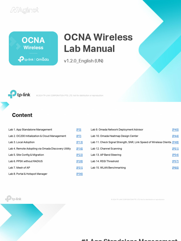 Omada Wireless Lab Guide | PDF | Wireless Lan | Wi Fi