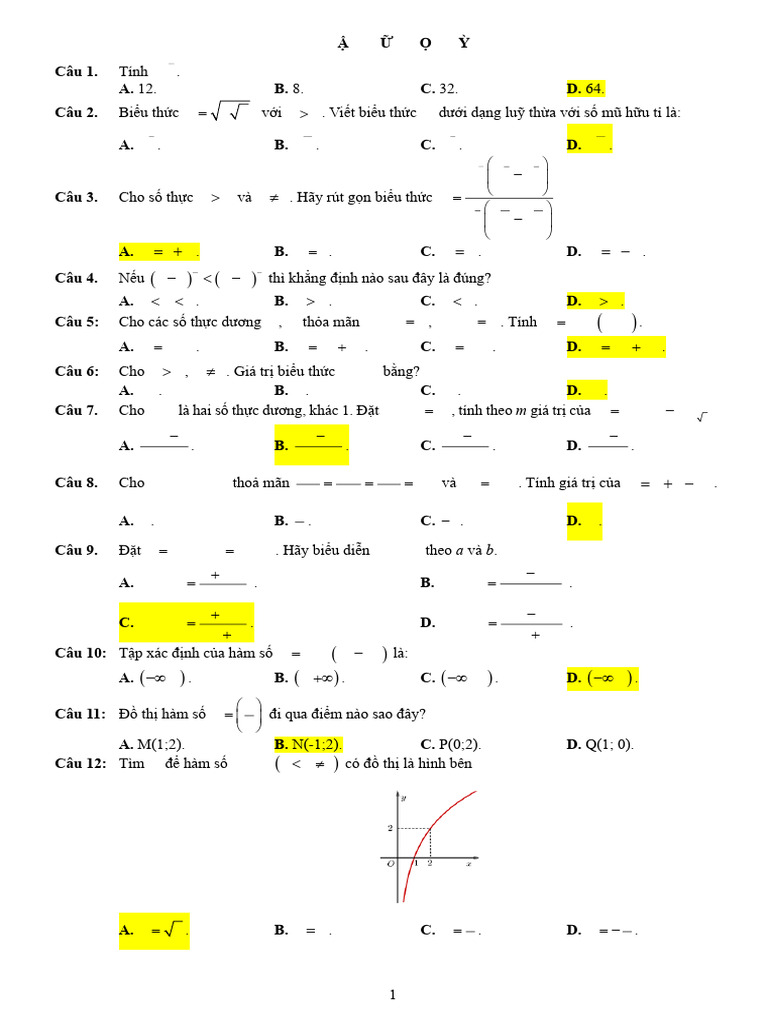 0. Đề minh họa Toán 11 GK2 | PDF