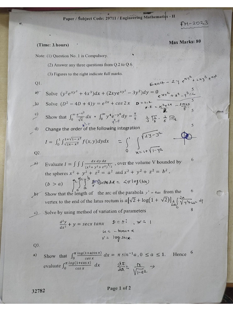 Em-1 Previous Year QP | PDF