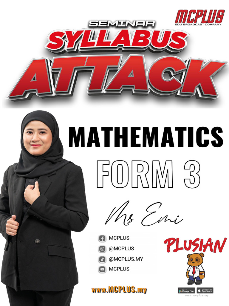 Seminar Silibus Attack Form 3 Maths Ms Emi 06.11.2024 | PDF
